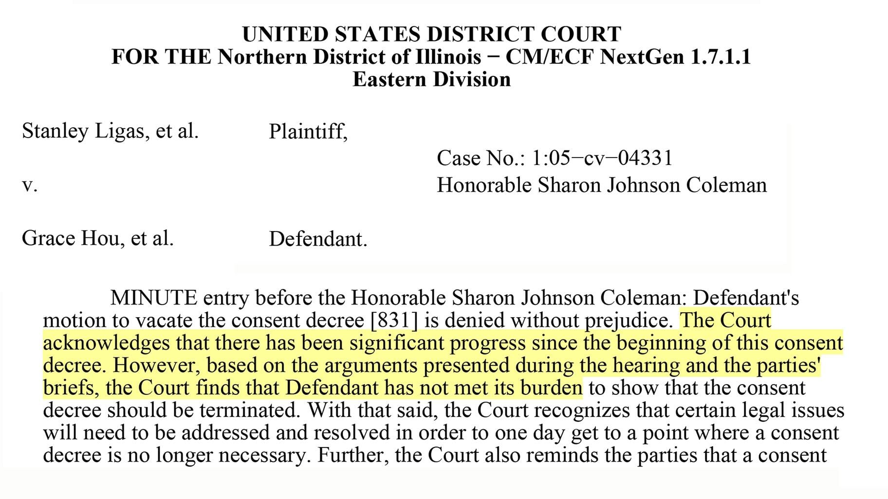 Federal Judge Rejects Illinois’ Bid to End Court Oversight of Disability Programs | Chicago News ...